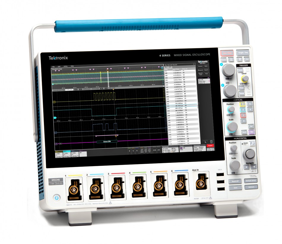 Tektronix MSO44-4-BW-500 - Osciloscopio de señales mixtas 6 en 1, 500 MHz, 4 canales